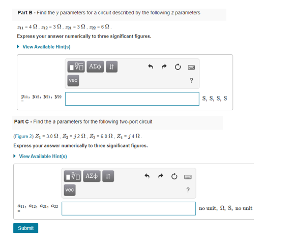 Solved The Two-Port Parameters Learning Goal: To analyze | Chegg.com
