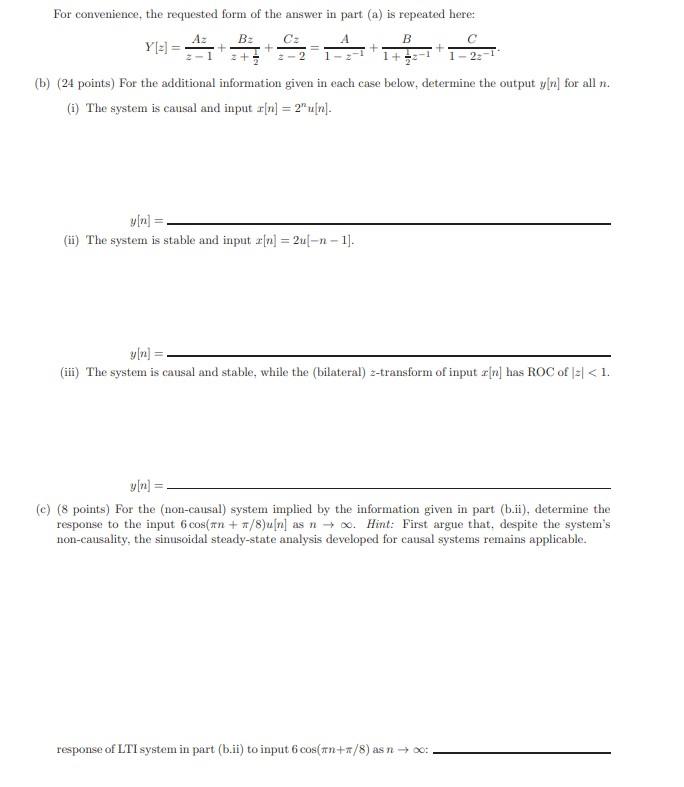 The sequences x[n],h[n] and y[n] correspond to the | Chegg.com