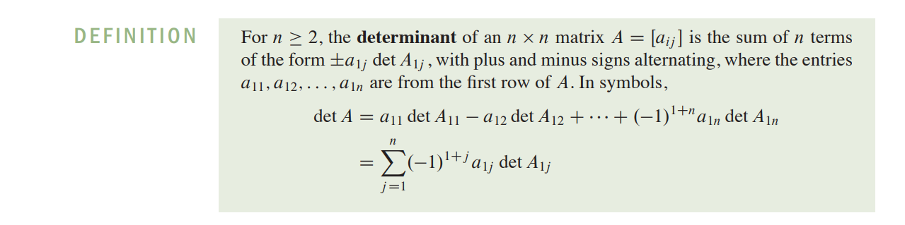Solved 1) We didn't discuss the determinant of the 1x1 | Chegg.com