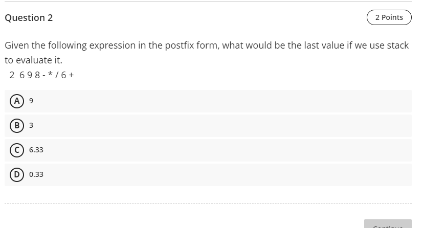 Solved Given the following expression in the postfix form, | Chegg.com