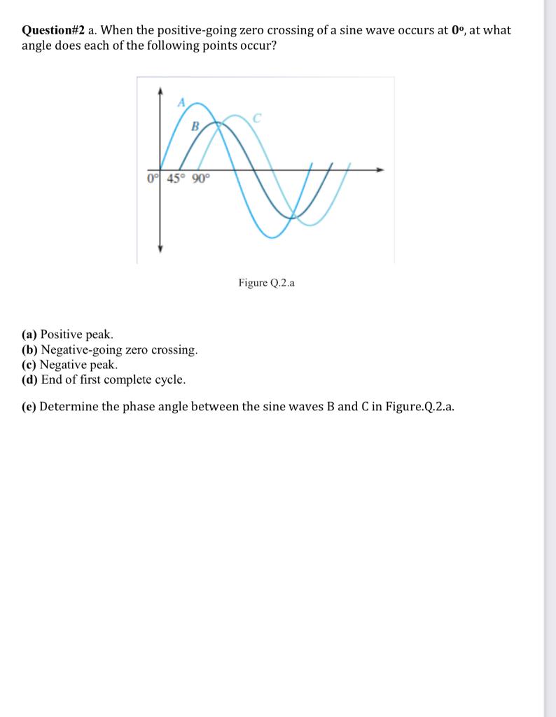 Solved Question#2 a. When the positive-going zero crossing | Chegg.com