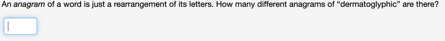 Solved An anagram of a word is just a rearrangement of its | Chegg.com