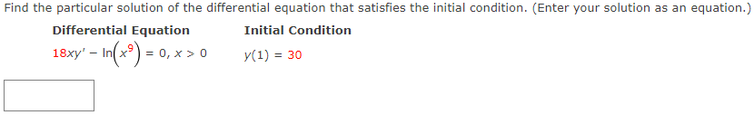 Solved Find the particular solution of the differential | Chegg.com