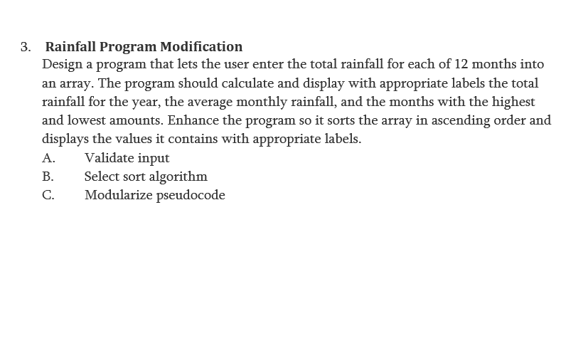 Solved Rainfall Program Modification Design A Program That 6936