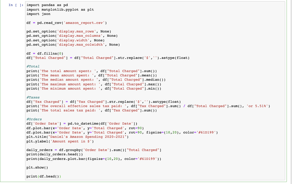 Solved In Import Pandas As Pd Import Matplotlib pyplot Chegg
