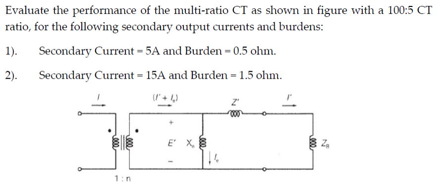 Evaluate the performance of the multi-ratio CT as | Chegg.com