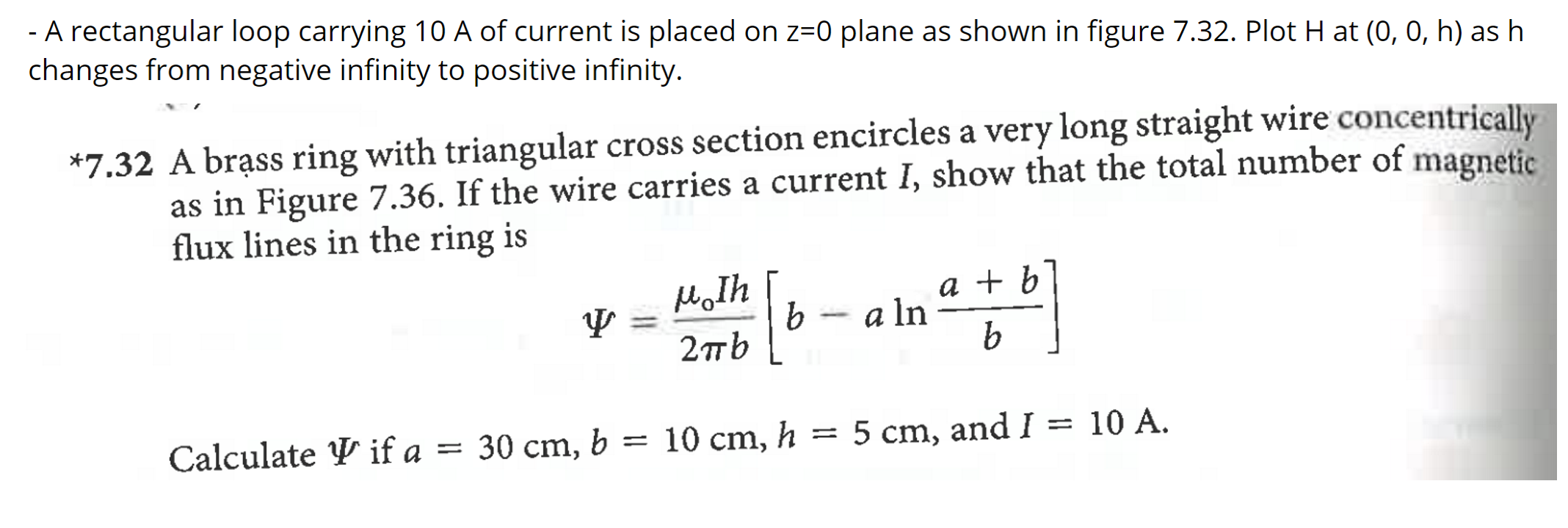 - A rectangular loop carrying 10 A of current is | Chegg.com