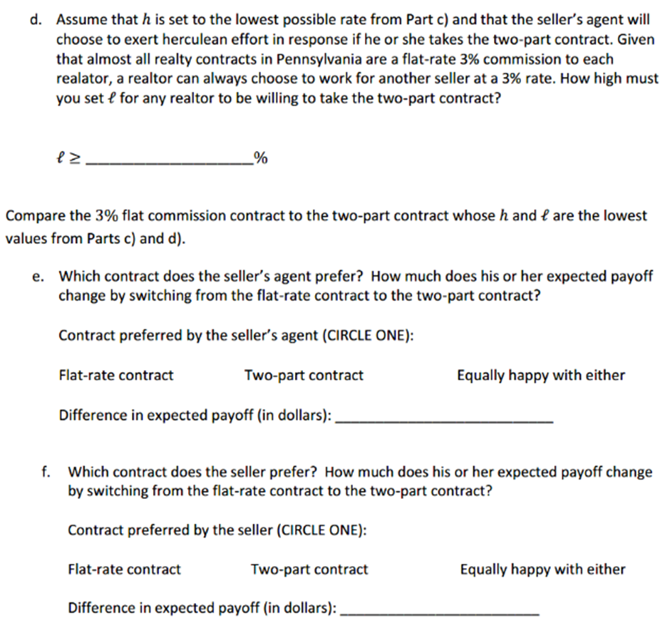 Solved not clear that this contract is optimal. Consider a | Chegg.com