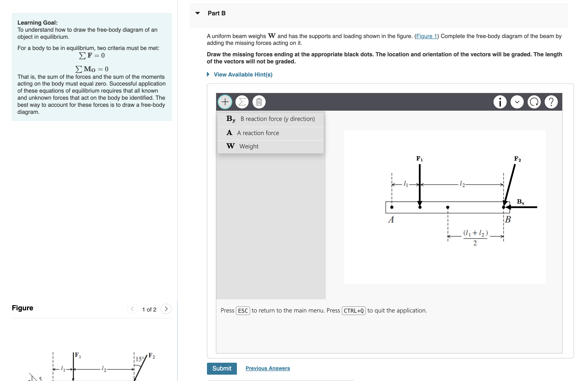 Solved diagram. Part C A beam is subjected to a triangular | Chegg.com