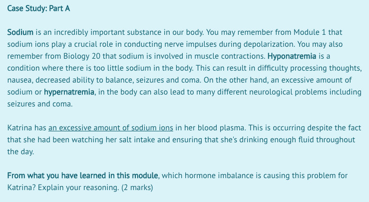 Solved Case Study: Part A Sodium is an incredibly important | Chegg.com