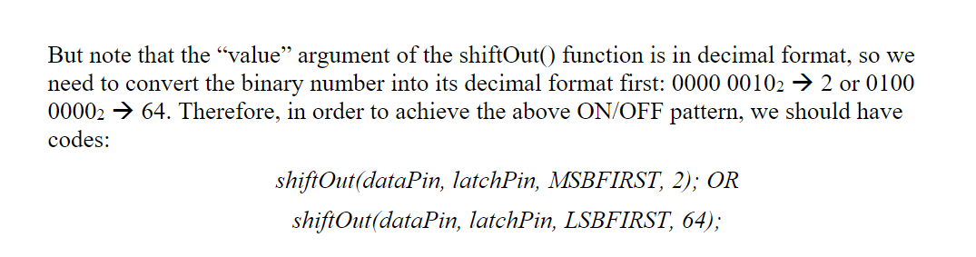 (1) In order to have an LED ON/OFF pattern ON ON OFF | Chegg.com
