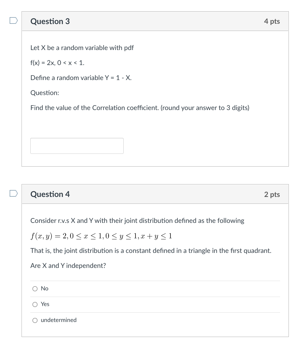 Solved Consider the statement "If two random variables X and | Chegg.com
