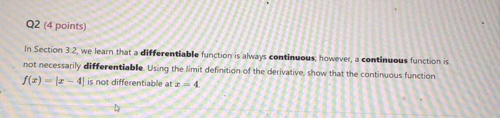 Solved In Section 3.2, we learn that a differentiable | Chegg.com