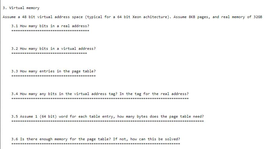 Solved 3. Virtual memory Assume a 48 bit virtual address | Chegg.com