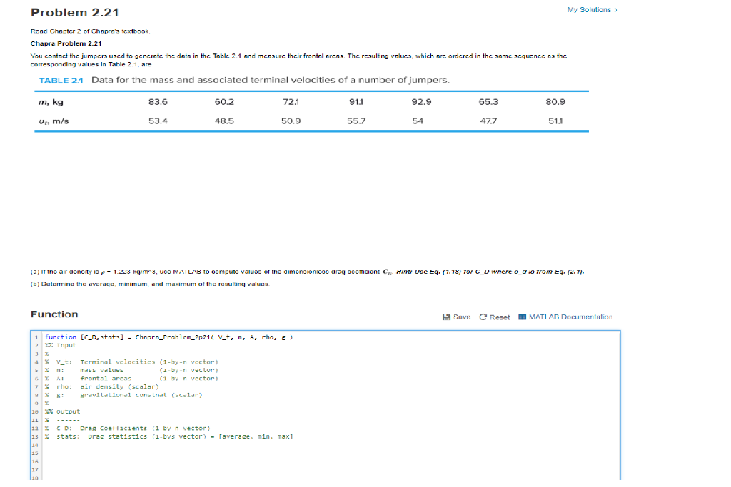 Solved My Solutions Problem 2.21 cad Chapter 2 of Chapra's | Chegg.com