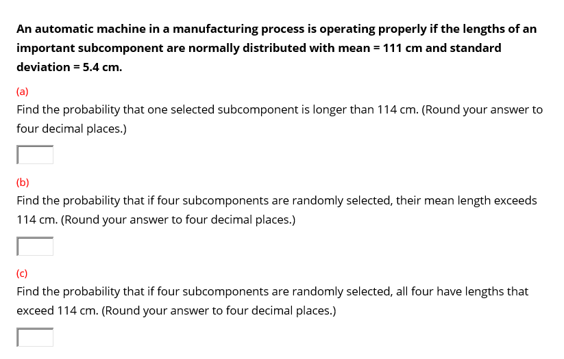 Solved An automatic machine in a manufacturing process is | Chegg.com