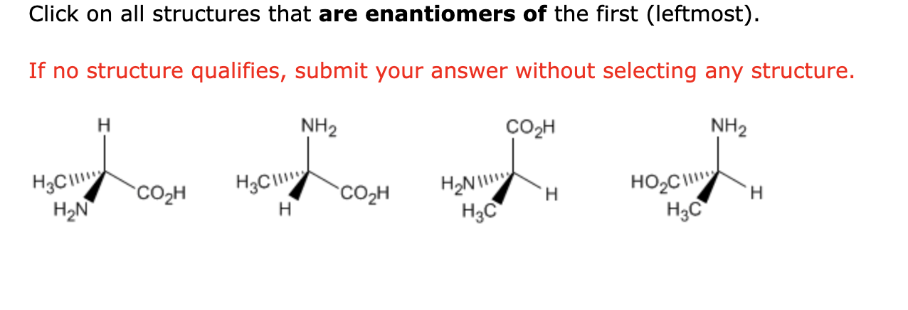 Solved Click on all structures that are enantiomers of the | Chegg.com