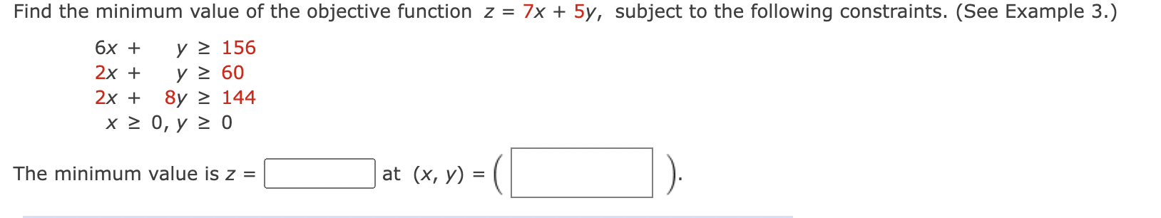Solved Find The Minimum Value Of The Objective Function