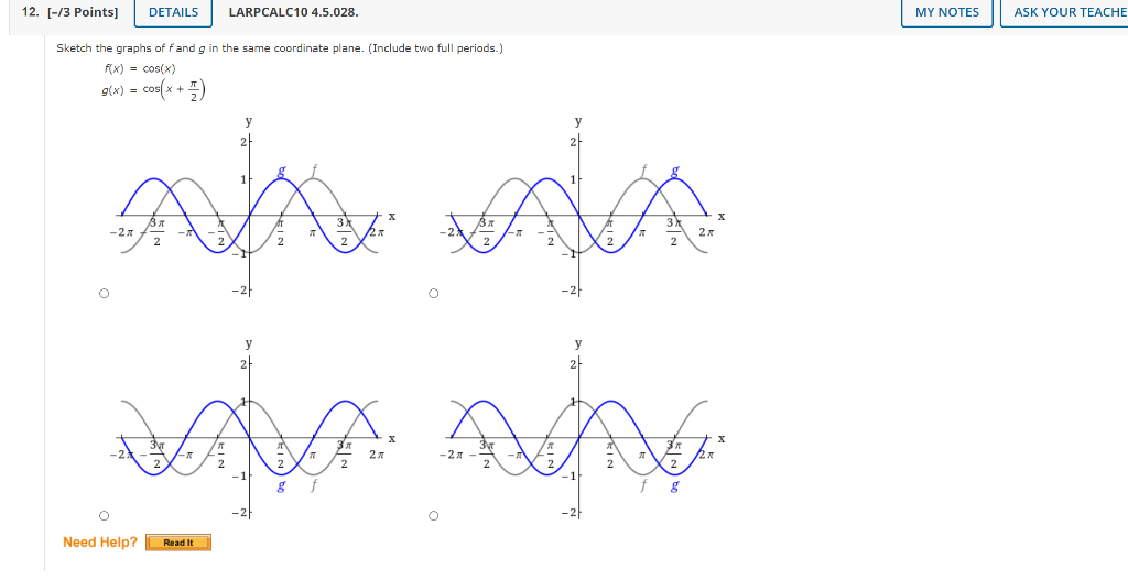 Solved 12. [-/3 Points) DETAILS LARPCALC10 4.5.028. MY NOTES | Chegg.com