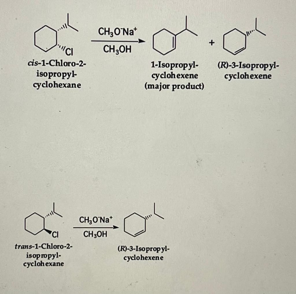 Solved trans-1-Chloro-2- isopropyl- (R)-3-Isopropyl- | Chegg.com