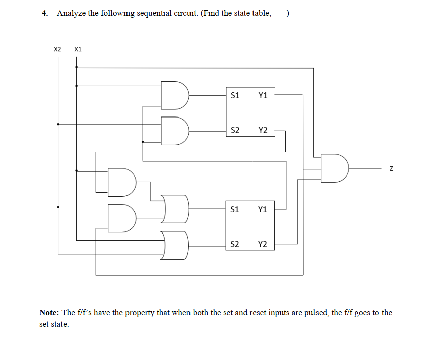Solved 4. ﻿Analyze the following sequential circuit. (Find | Chegg.com