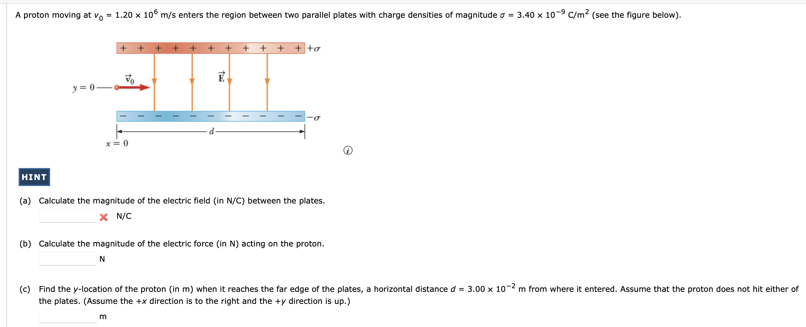 Solved (a) ﻿Calculate the magnitude of the electric field | Chegg.com
