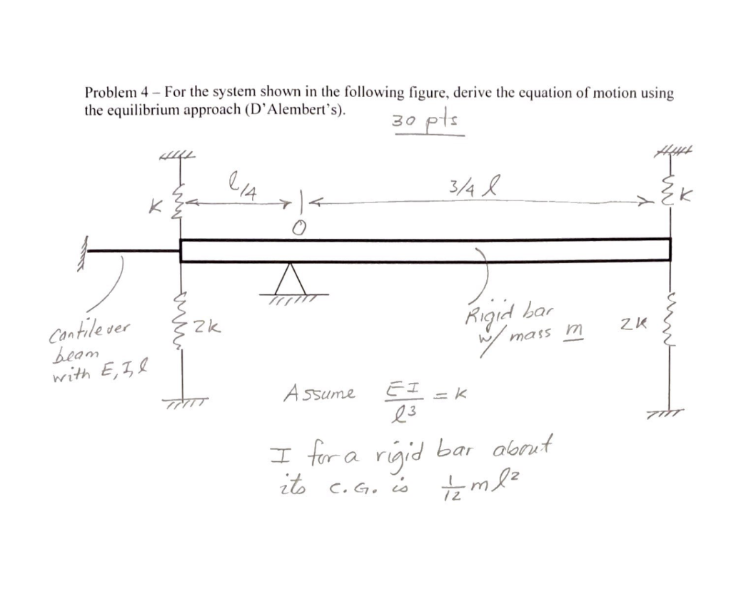 Solved Problem 4 - For the system shown in the following | Chegg.com