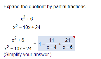 Solved Expand the quotient by partial fractions. x²+2 x2 - | Chegg.com
