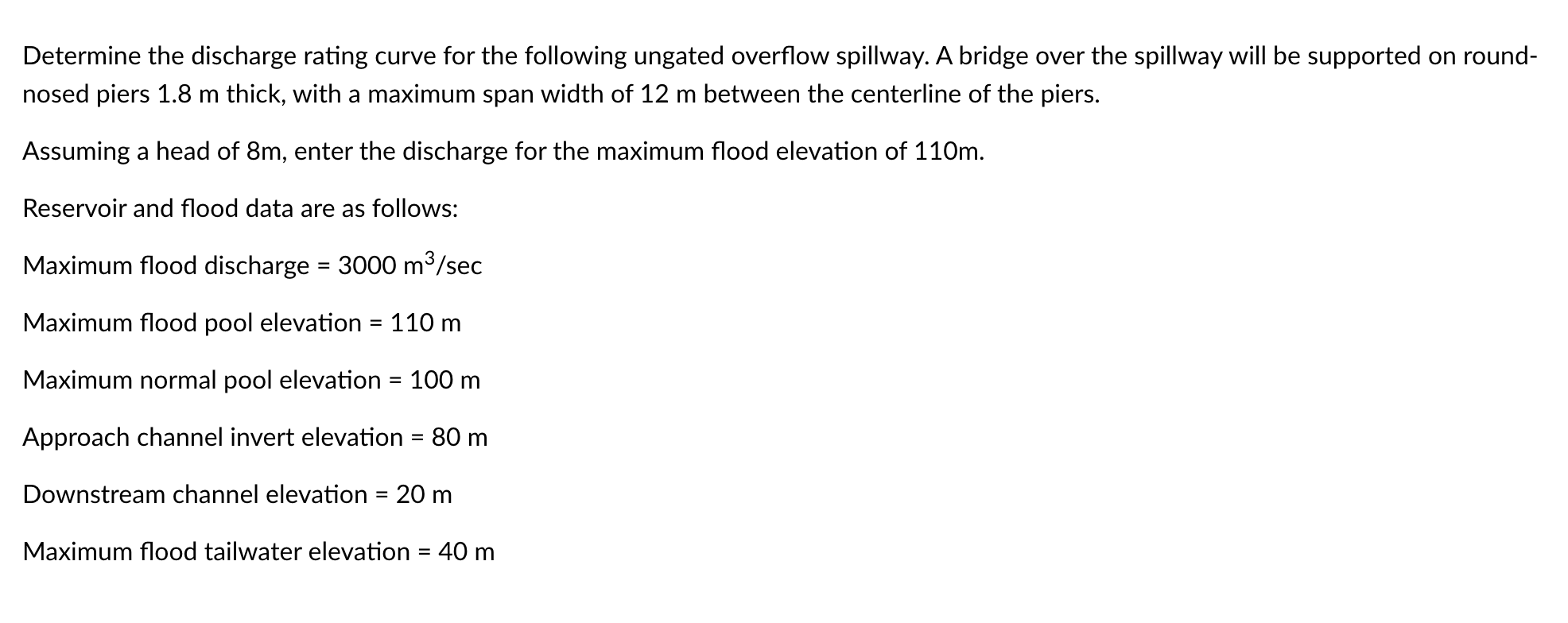 Solved Determine the discharge rating curve for the | Chegg.com