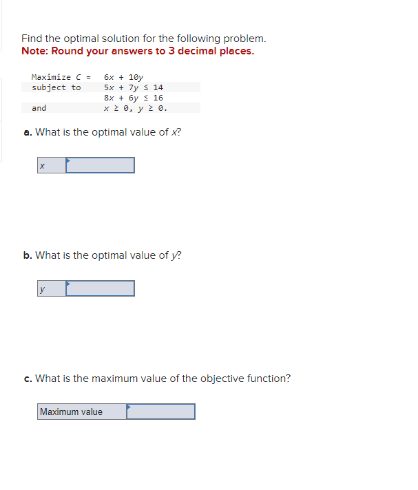 Find the optimal solution for the following | Chegg.com