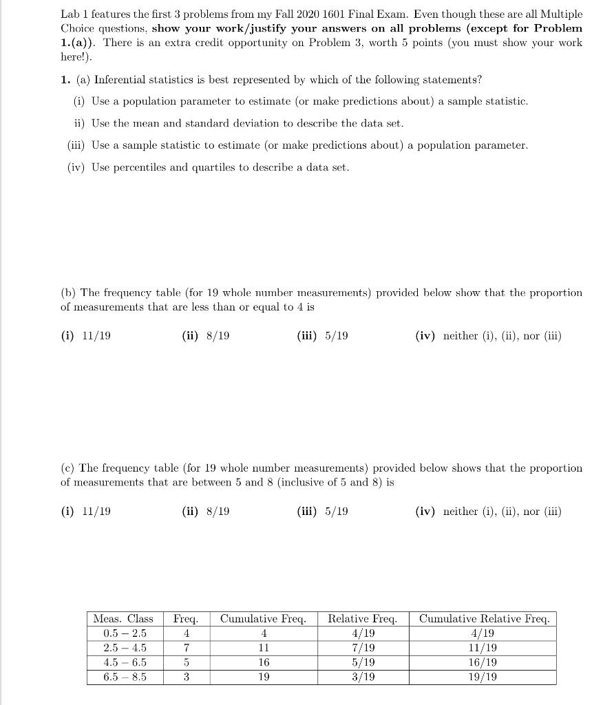 Solved Lab 1 features the first 3 problems from my Fall 2020 | Chegg.com