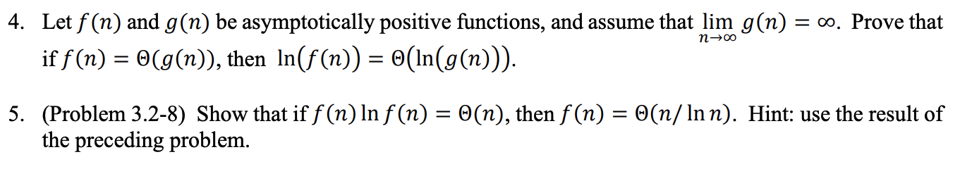 Solved Let f(n) and g(n) be asymptotically positive | Chegg.com