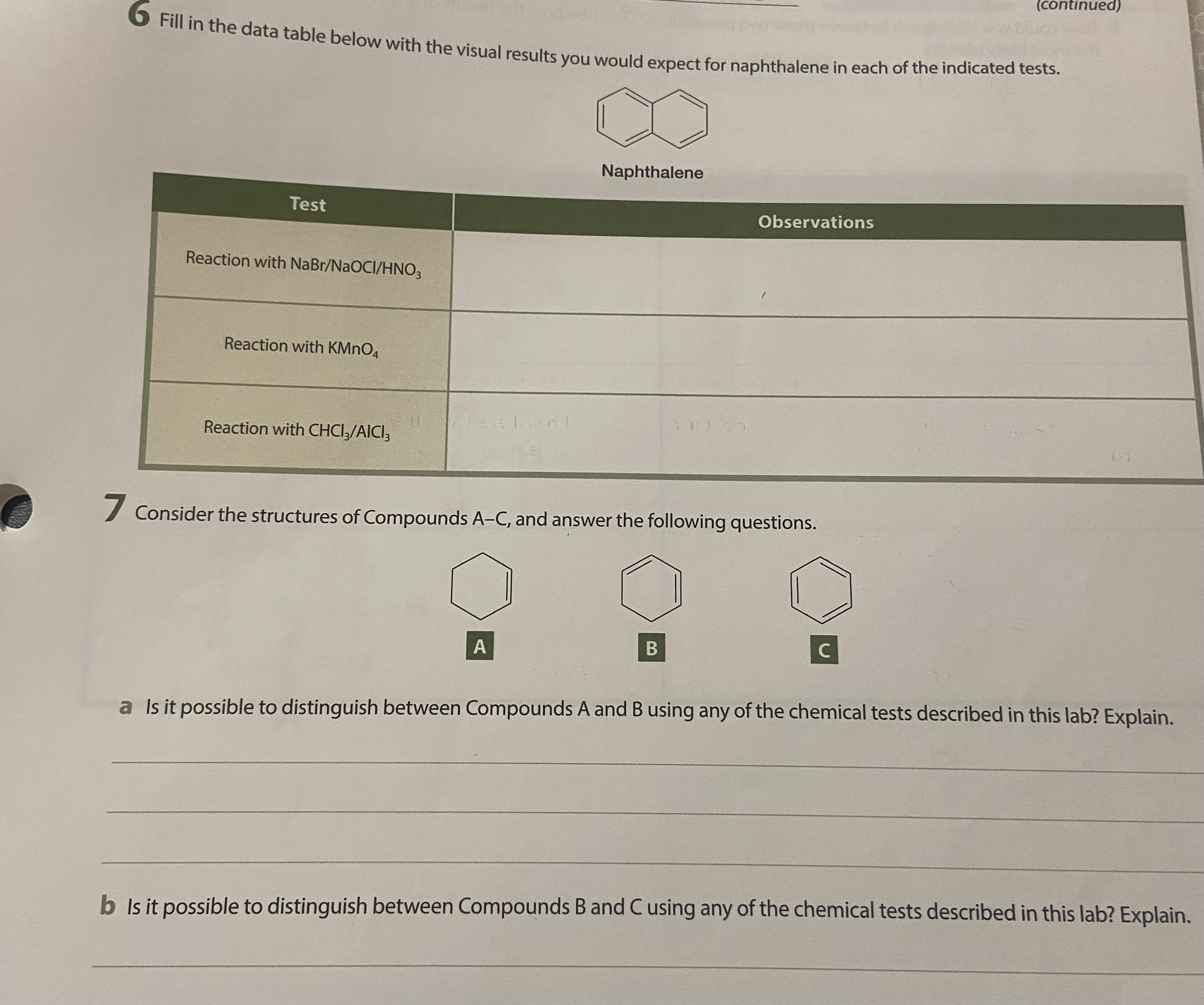 Solved Stereoisomers: Ring Structures (1) Make two molecular | Chegg.com