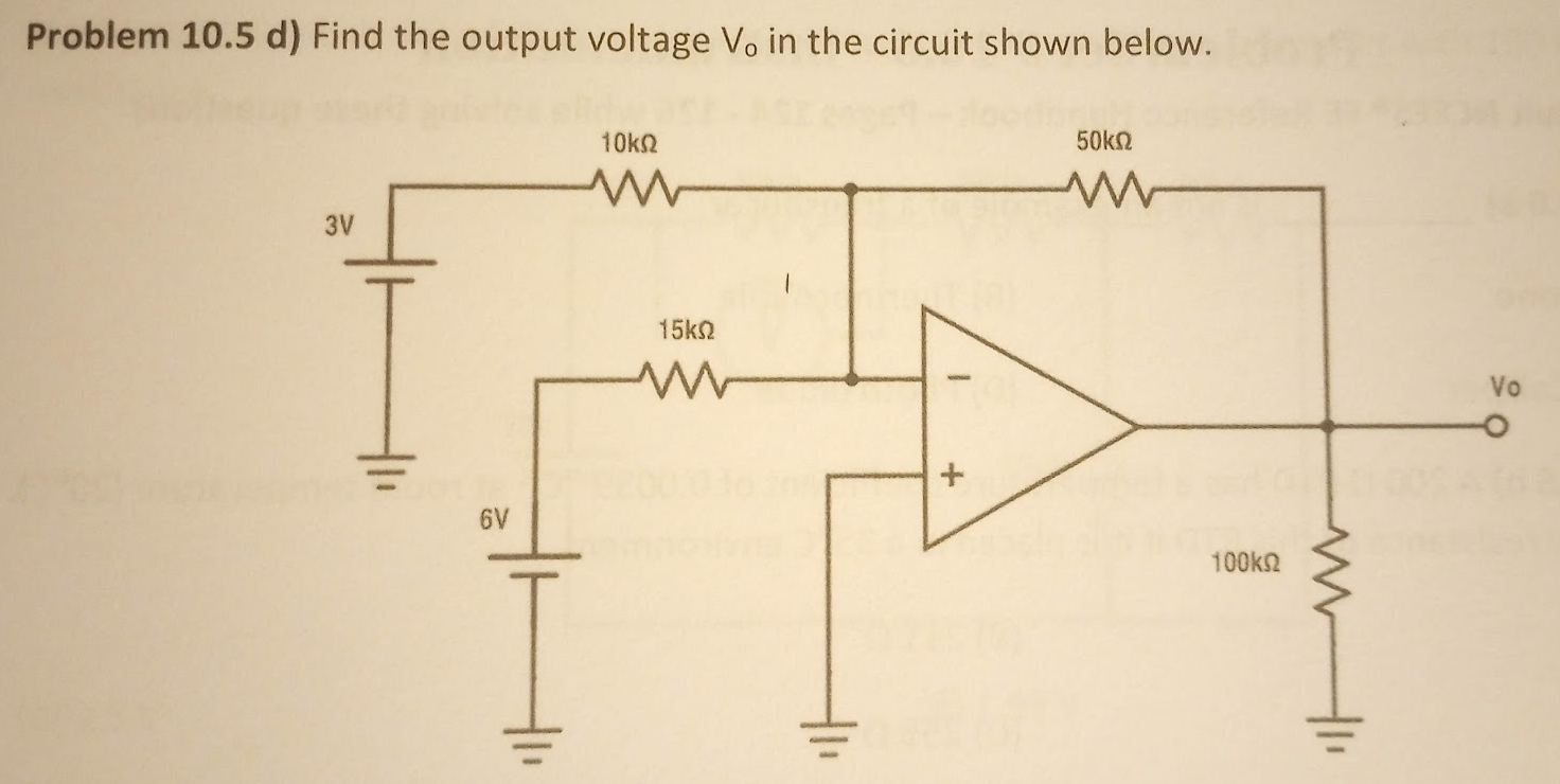 Solved Problem 105 D Find The Output Voltage V0 In The 7150
