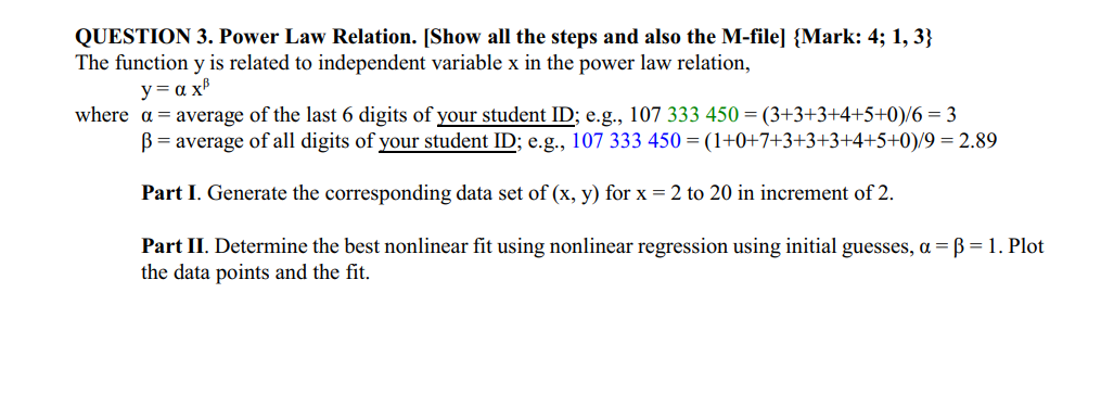 Solved QUESTION 3. Power Law Relation. [Show all the steps | Chegg.com