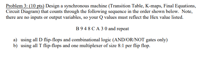 Solved Problem 3: (10 pts) Design a synchronous machine | Chegg.com