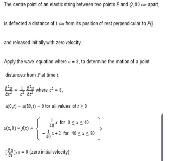 Solved The centre point of an elastic string between two | Chegg.com