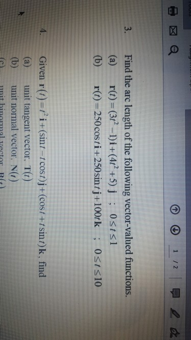 Solved OIS 1 /2 Find the arc length of the following | Chegg.com