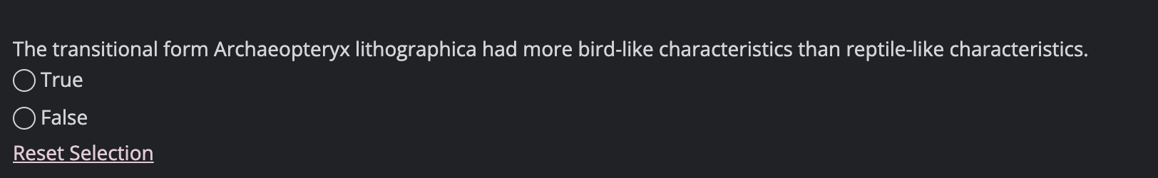 Solved The transitional form Archaeopteryx lithographica had | Chegg.com