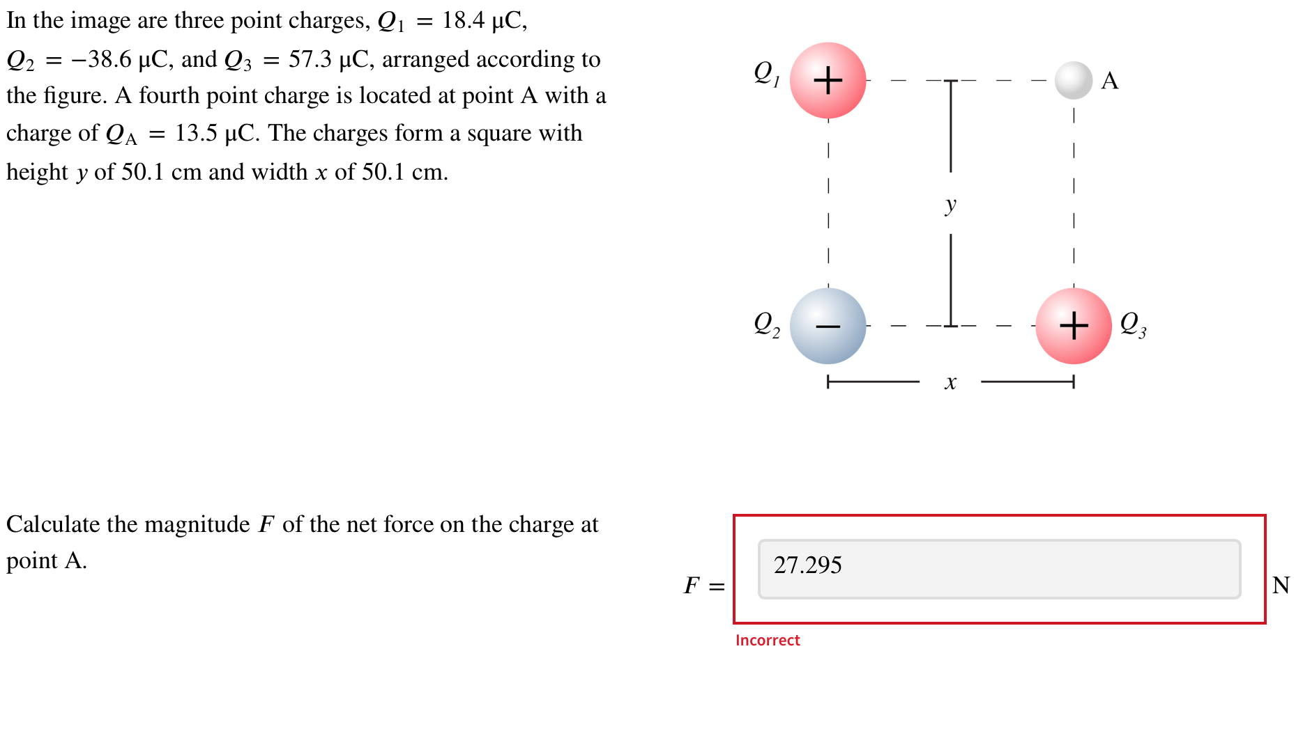 Solved In the image are three point charges, | Chegg.com