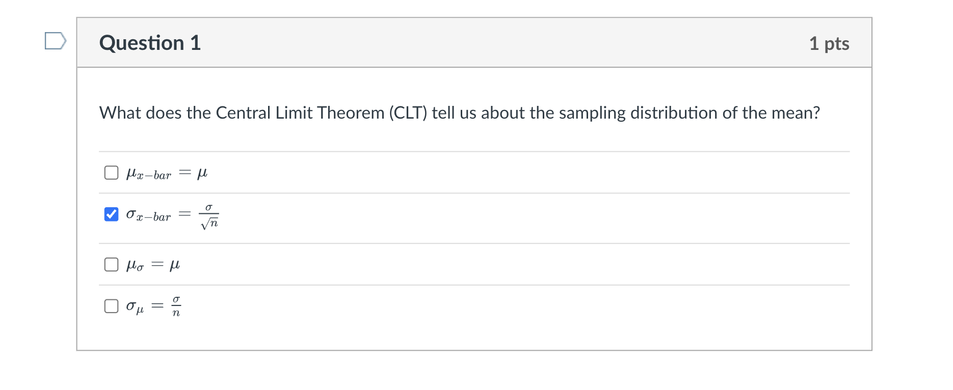 What does the Central Limit Theorem (CLT) tell us | Chegg.com