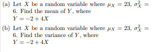 Solved uSE the properties of linear combinations of random | Chegg.com