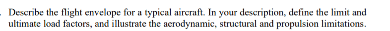 Solved Describe the flight envelope for a typical aircraft. | Chegg.com