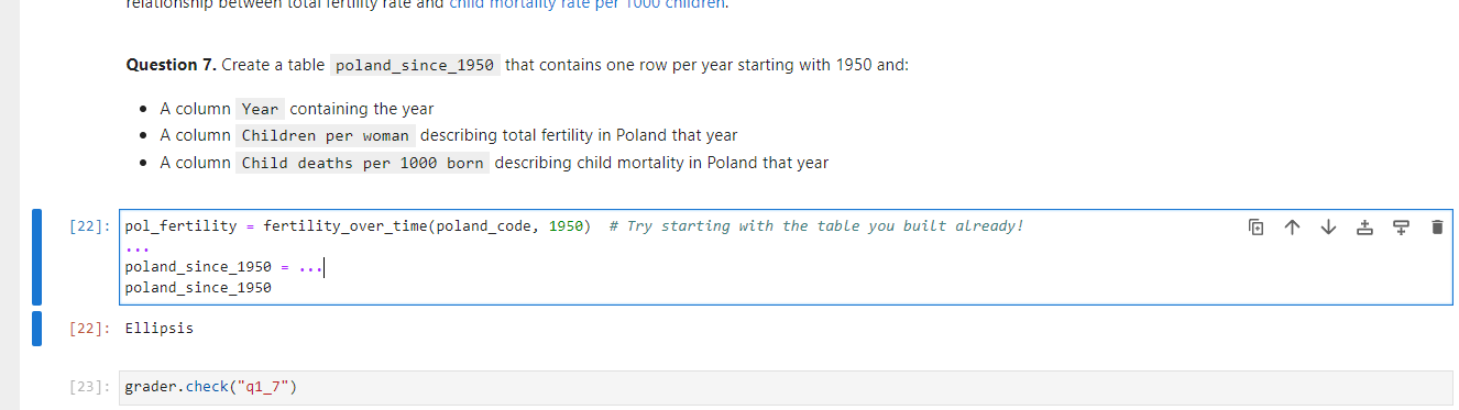 Solved Question 7. Create a table poland_since_1950 that | Chegg.com