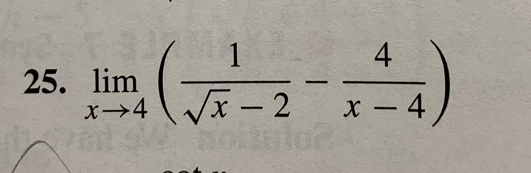 Solved 25. lim x →4 ( MA-2-14.) | Chegg.com