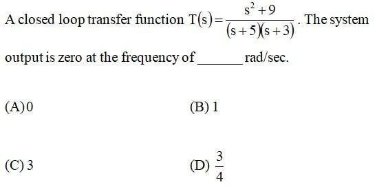 Solved The system S? +9 A closed loop transfer function | Chegg.com