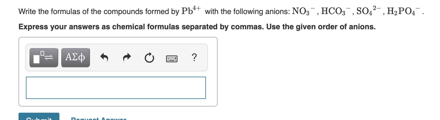 Solved Write the formulas of the compounds formed by | Chegg.com