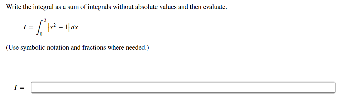 Solved Write the integral as a sum of integrals without | Chegg.com