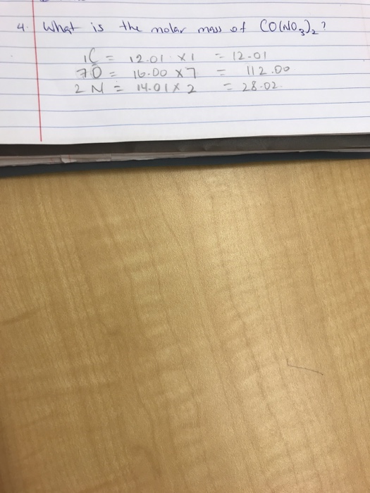 Solved What is the mola as o4 COlwo), 12-01-31-12-01 | Chegg.com