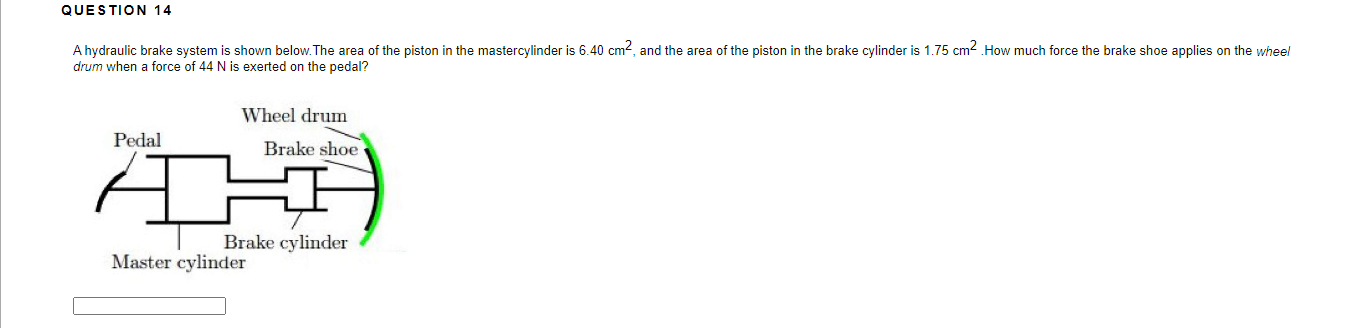 Solved QUESTION 14 ﻿drum when a force of 44N ﻿is exerted on | Chegg.com